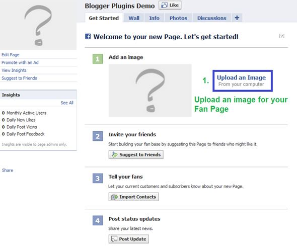 Create a Facebook Fan Page for your Blog - Blogger Widgets